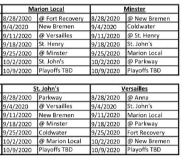 2020 Revised MAC Football Schedules – Stateline Sports Network