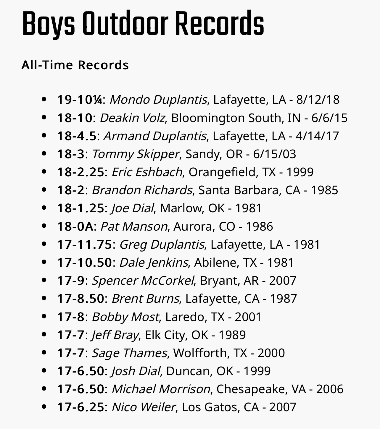 Sidney Pole Vaulter Breaks State Record – Stateline Sports Network